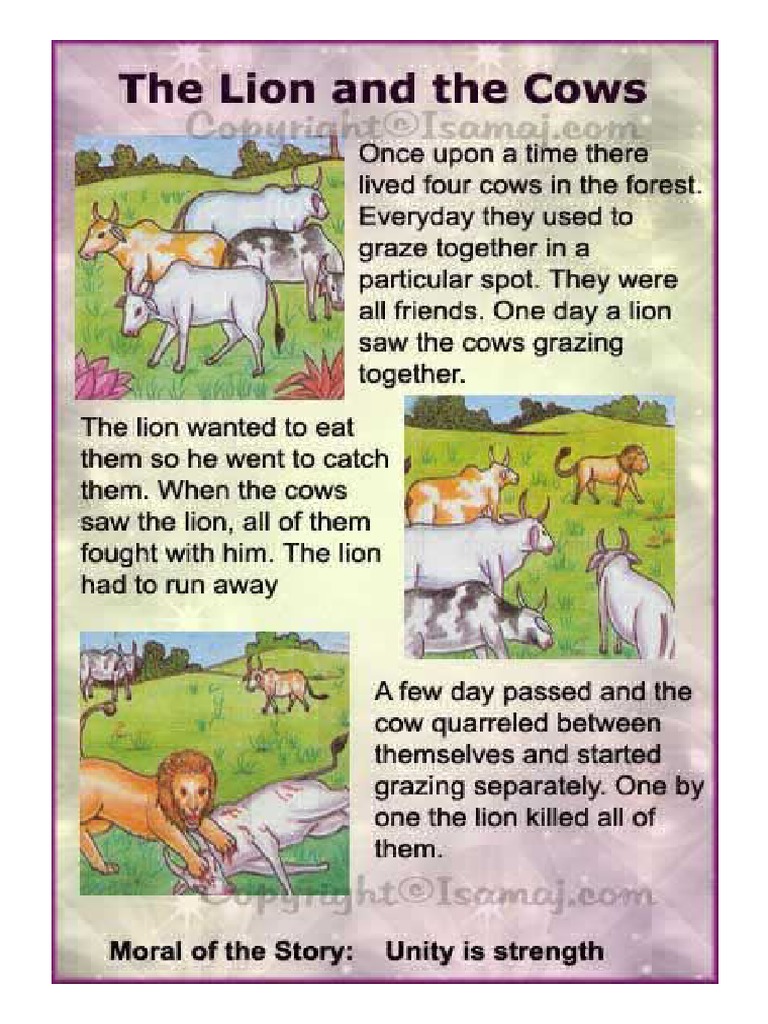 The Lion and The Cows | PDF