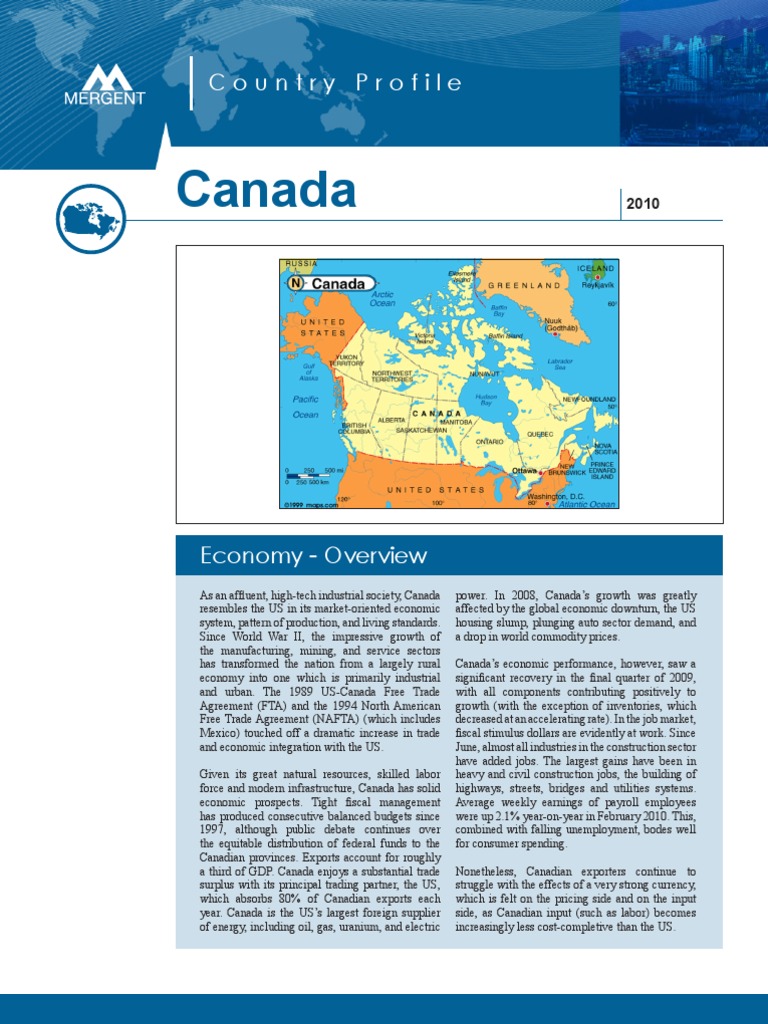 Canada: Country Profile | PDF | Provinces And Territories Of Canada ...