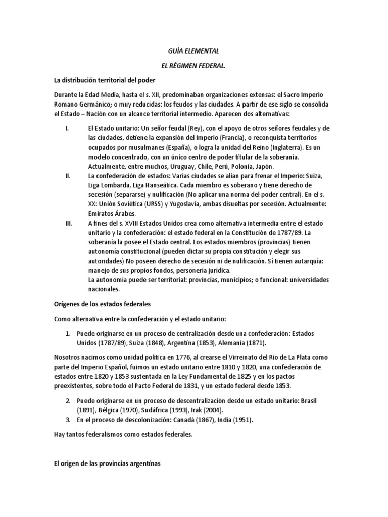 EL RÉGIMEN FEDERAL. Eugenio Palazzo | PDF | Buenos Aires | Impuestos
