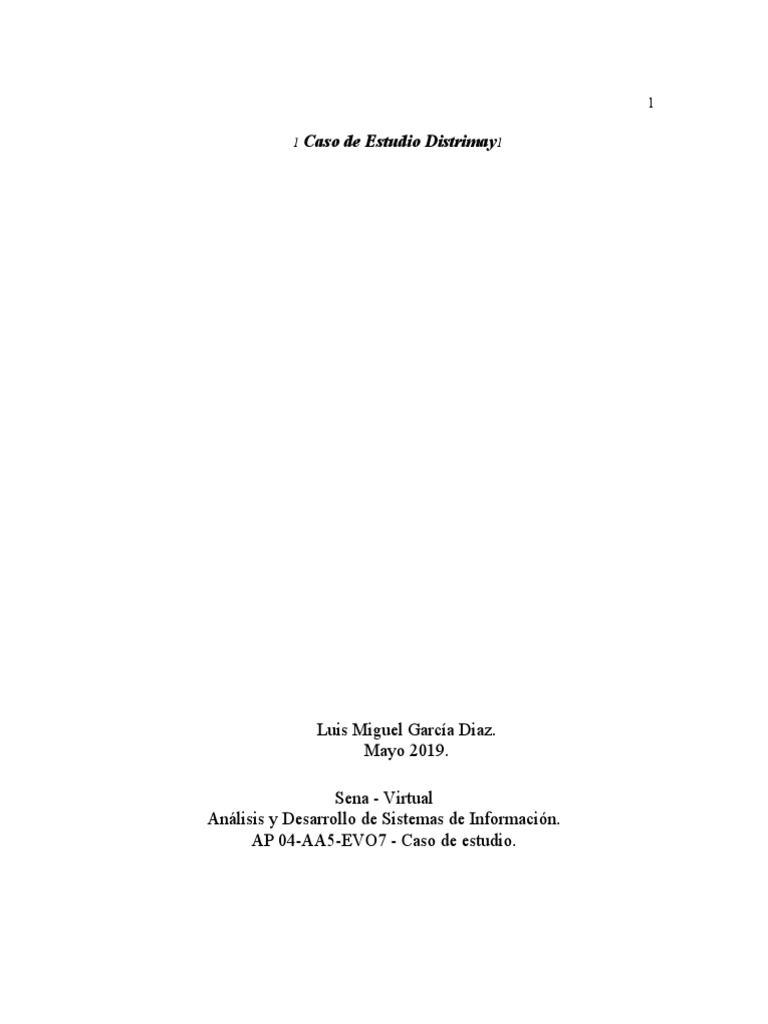 AP04 AA5 EV08 Evidencia Caso de Estudio Distrimay | PDF | Calidad (comercial) | Business