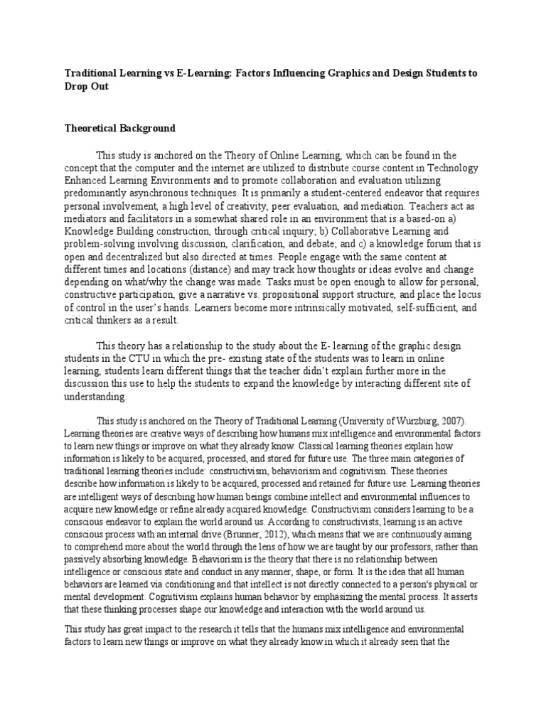 Theoretical Background | PDF | Constructivism (Philosophy Of Education ...