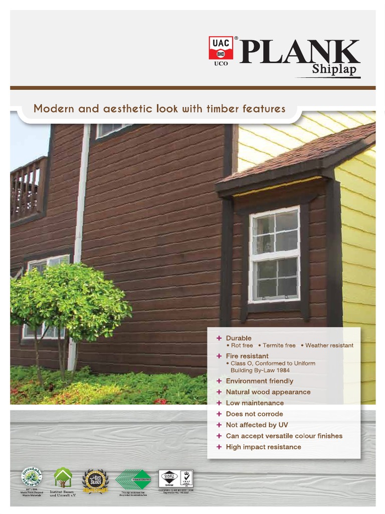 UAC Shilap Cellulose Fibre Cement Board | PDF