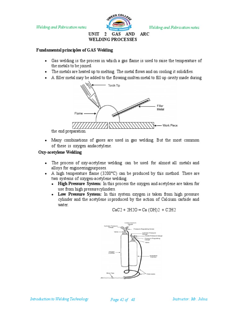 Welding and Fabrication Notes Welding and Fabrication Notes | PDF ...