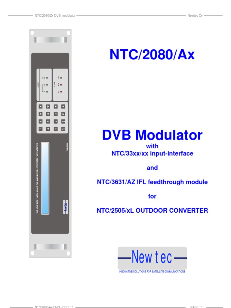 Newtec Mod 2080 | PDF | Mains Electricity | Power Supply