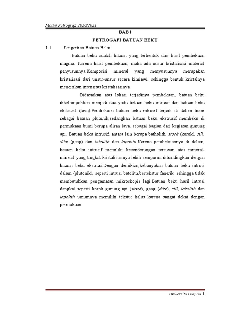 Modul Petrografi | PDF