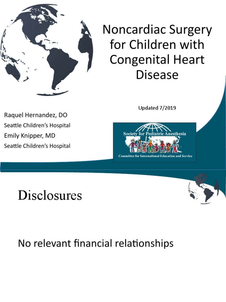 Noncardiac Surgery For Children With Congenital Heart Disease | PDF ...