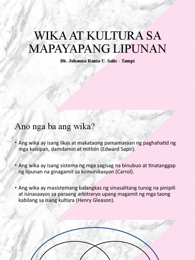 LECTURE 1 (Ano Nga Ba Ang Wika) | PDF