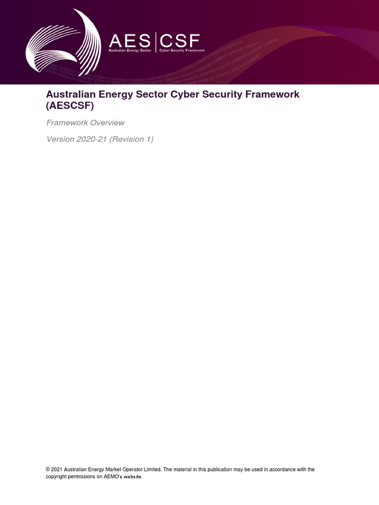 AESCSF Framework Overview 2020-21 | PDF | Computer Security | Security