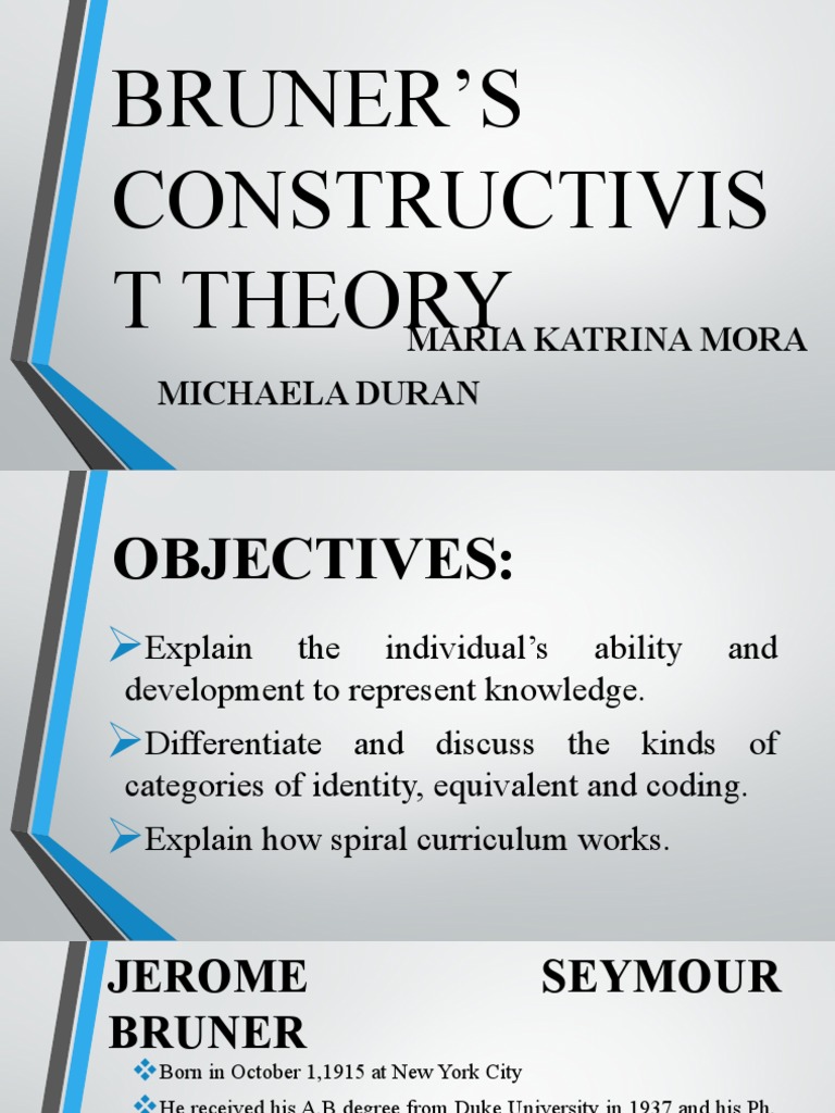 Bruner's Constructivist Theory | PDF | Constructivism (Philosophy Of Education) | Pedagogy