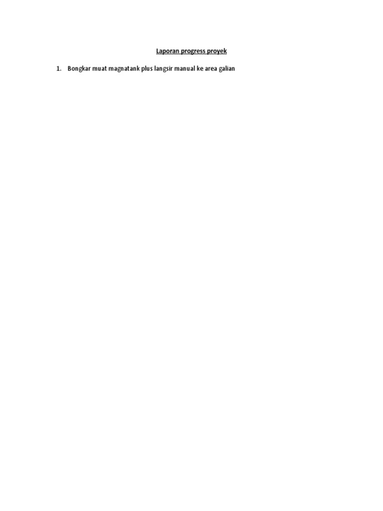 Laporan Progress Proyek Konstruksi | PDF