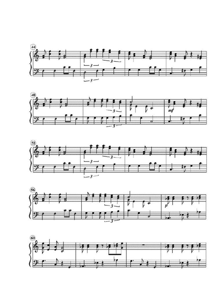 Super Mario Bros. Theme Piano | PDF