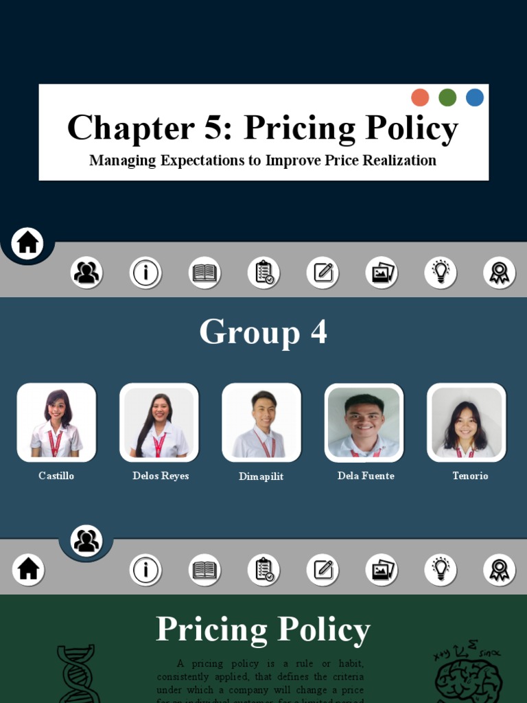 Chapter 5 Pricing Policy Group4 | PDF | Sales | Pricing
