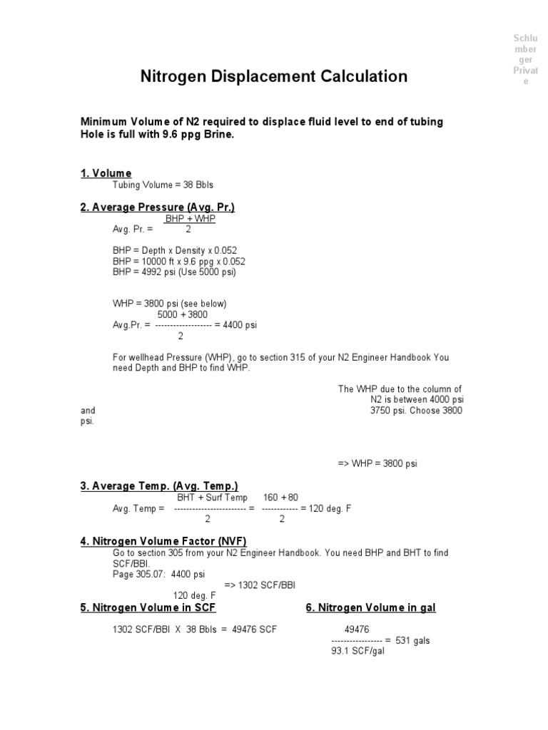 N2 Calculation | PDF | Pressure | Mechanical Engineering