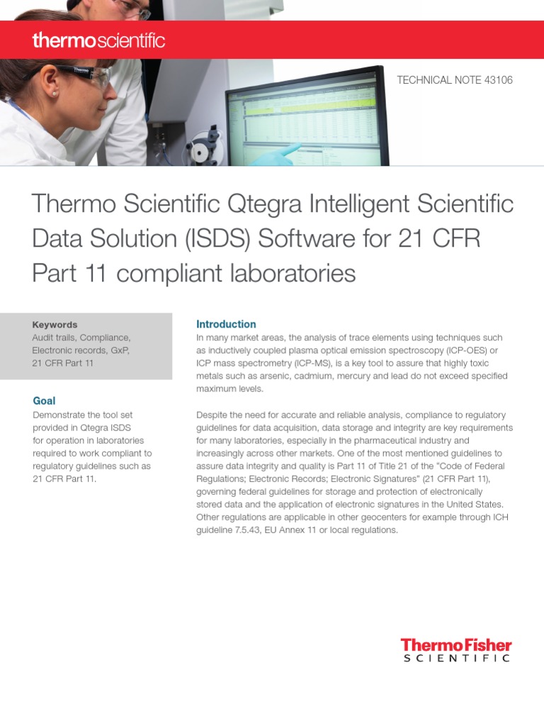 Thermo Scientific Qtegra Intelligent Scientific | PDF