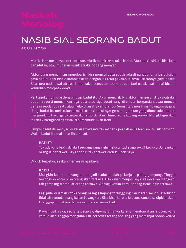 Naskah Monolog 2 | PDF