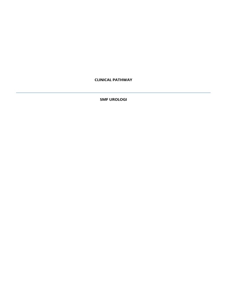 Clinical Pathway Uro | PDF