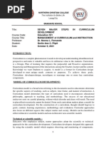 Strengths of Tyler's Linear Model | PDF | Curriculum | Teachers