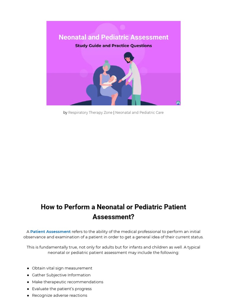 Neonatal and Pediatric Patient Assessment Guide | PDF | Preterm Birth ...