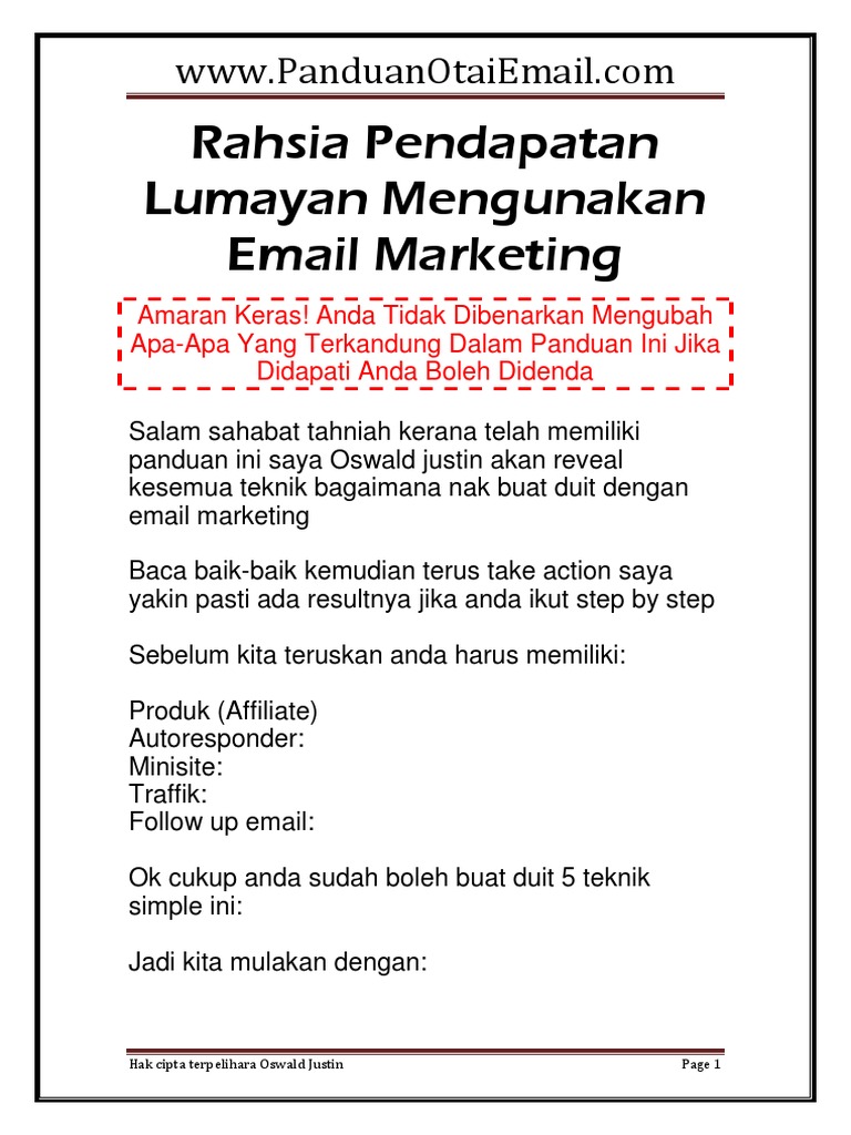 5 Formula Email Marketing | PDF