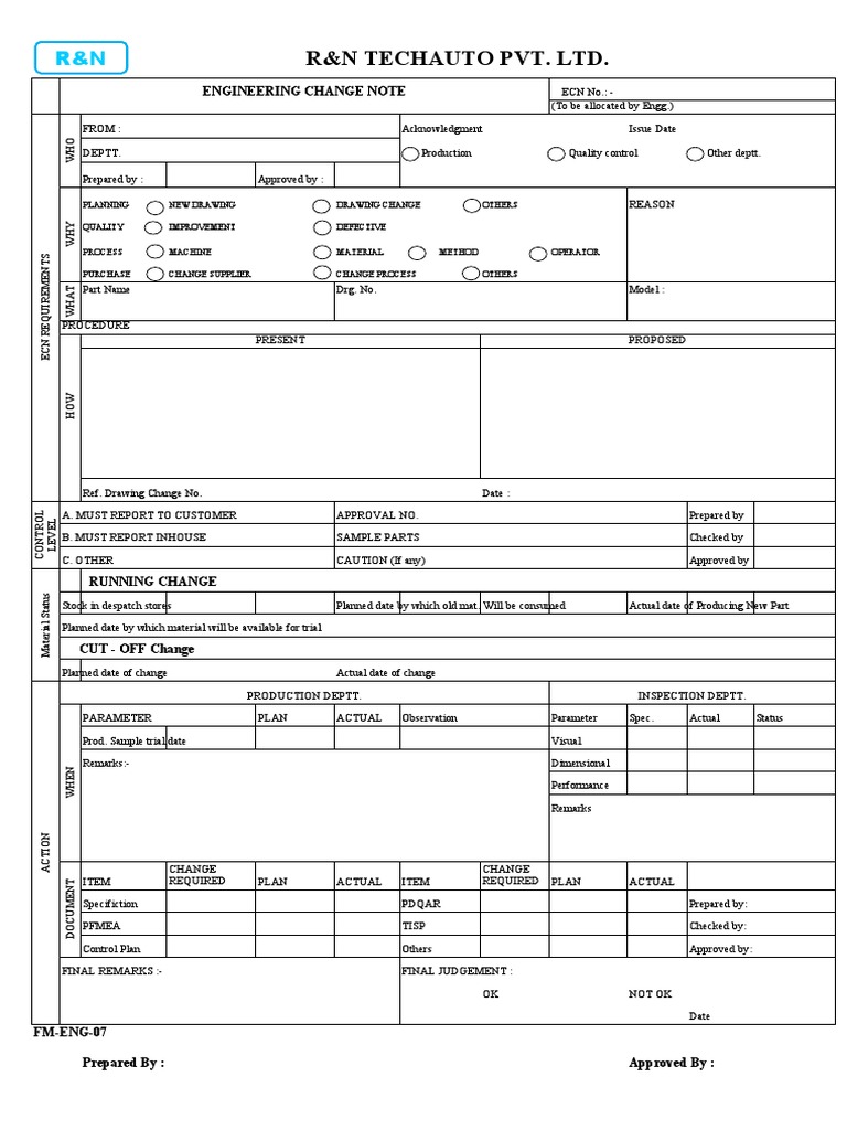 Fm-Eng-07 Ecn Format | PDF | Information Science | Systems Engineering