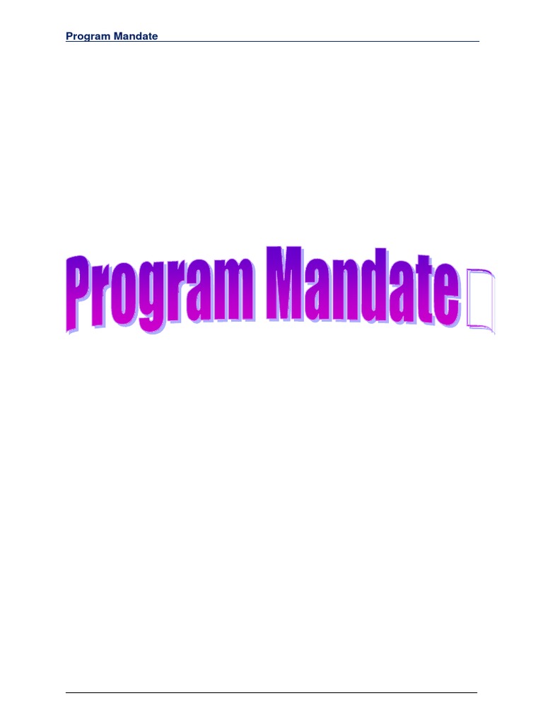 Optimize program mandate | PDF | Information | Information Technology ...