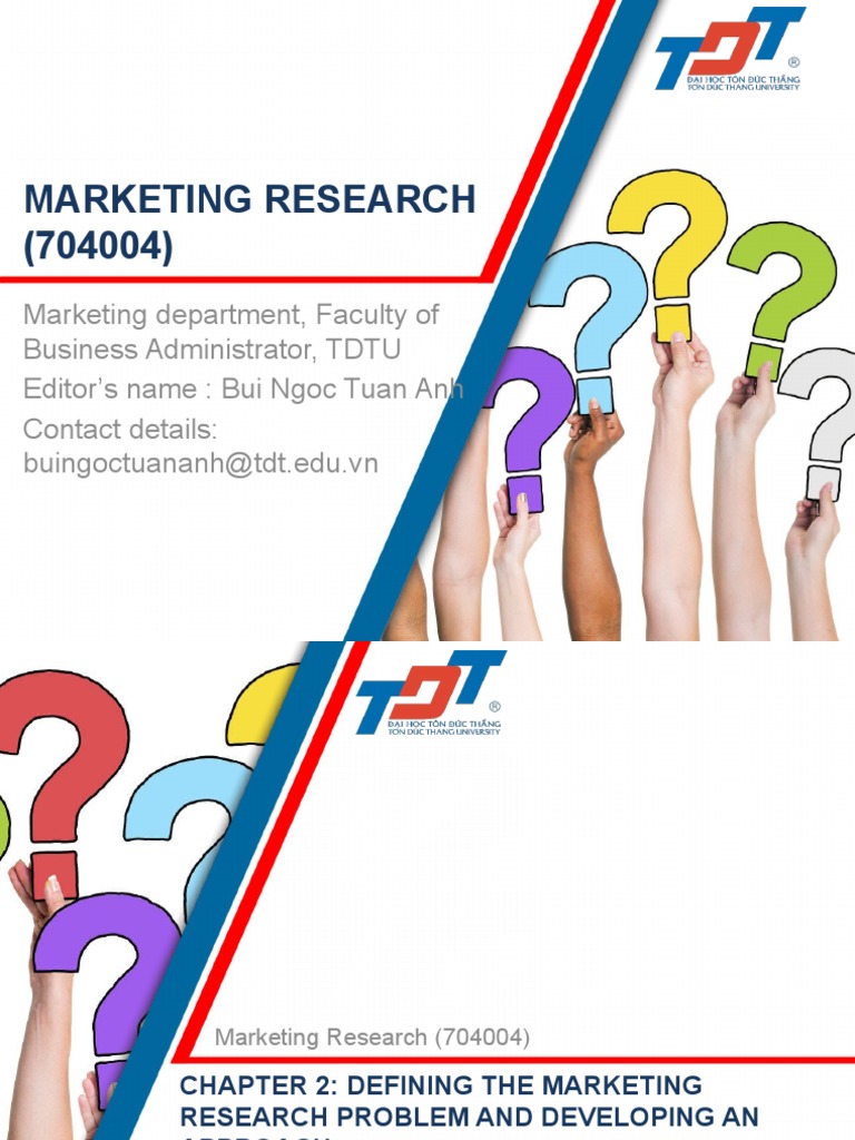 Chapter02 Defining The Marketing Research Problem and Developing An ...