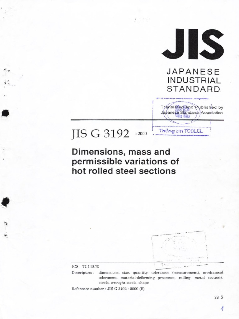 Jis G3192-2000 | PDF