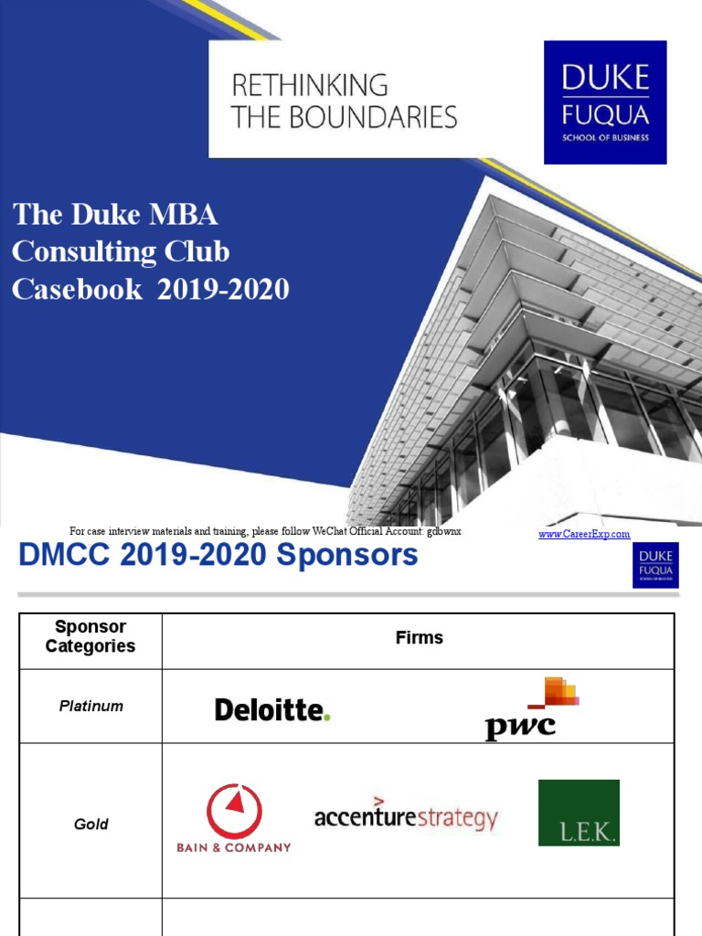 Duke Fuqua Casebook 2019 - 2020 | PDF | Banks | Leveraged Buyout