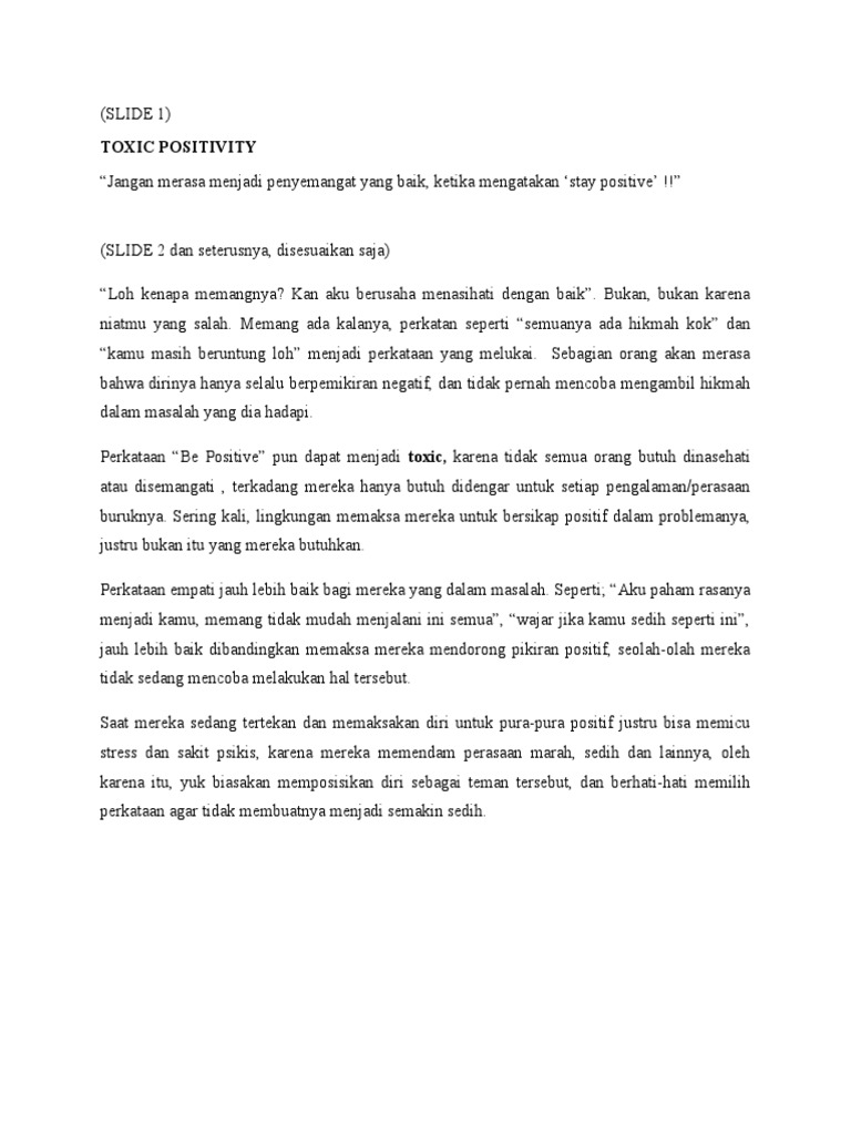 Toxic Positivity | PDF