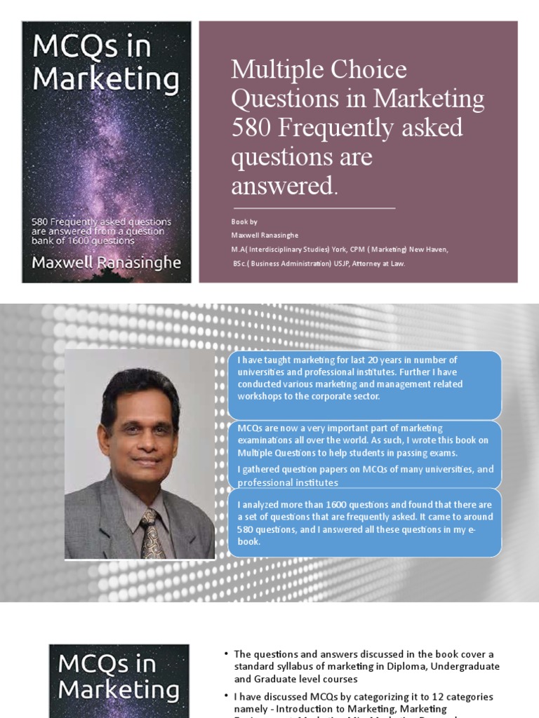 Marketing MCQs: 580 Exam Questions | PDF | Marketing | Strategic Planning