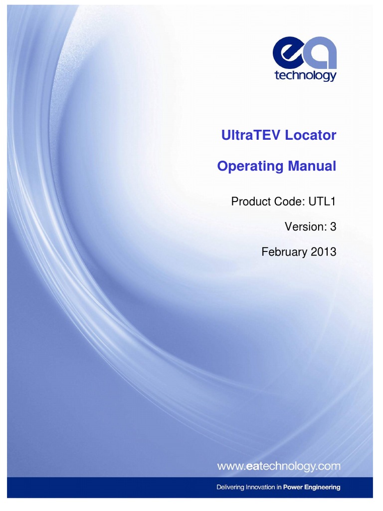 E503L013 UltraTEV Locator Operating Manual | PDF | Microsoft Excel ...