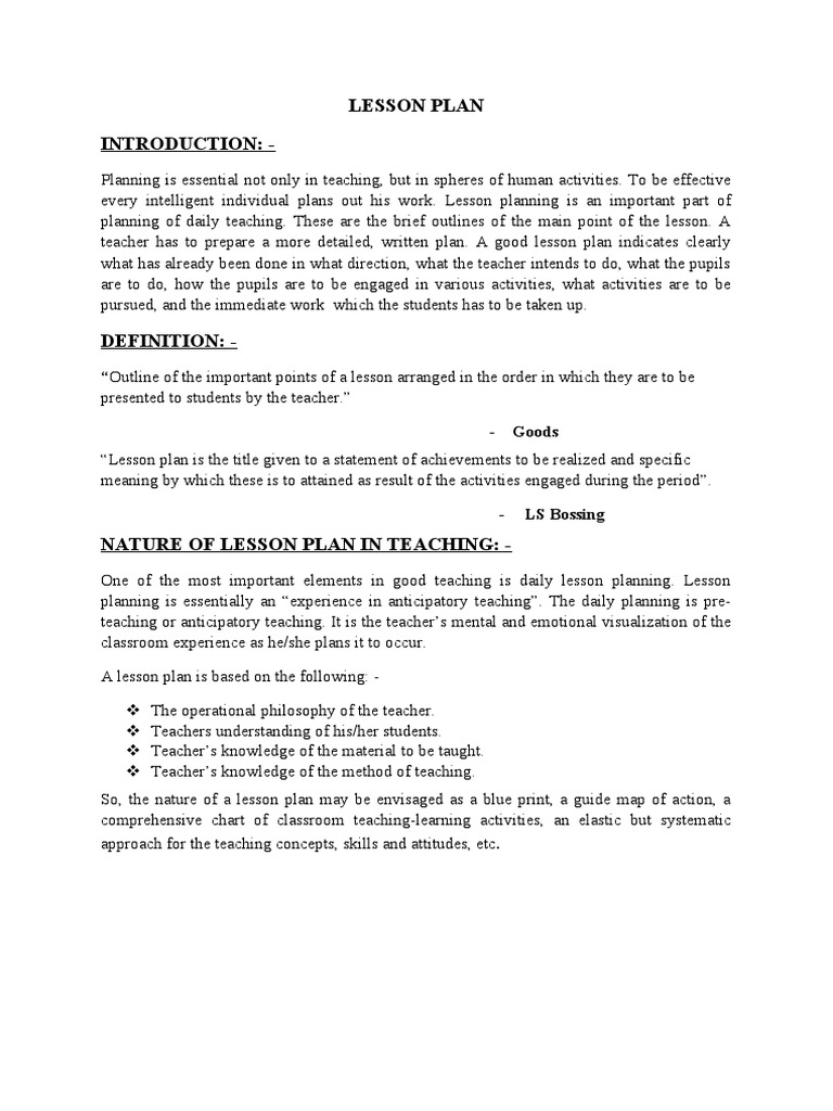 Lesson Plan | PDF | Lesson Plan | Teachers