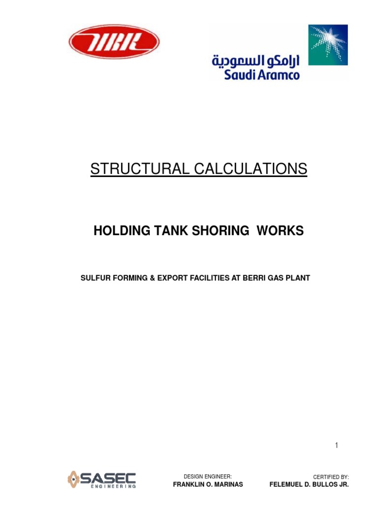 Structural Calculation - Excavation Shoring | PDF | Deep Foundation | Geotechnical Engineering