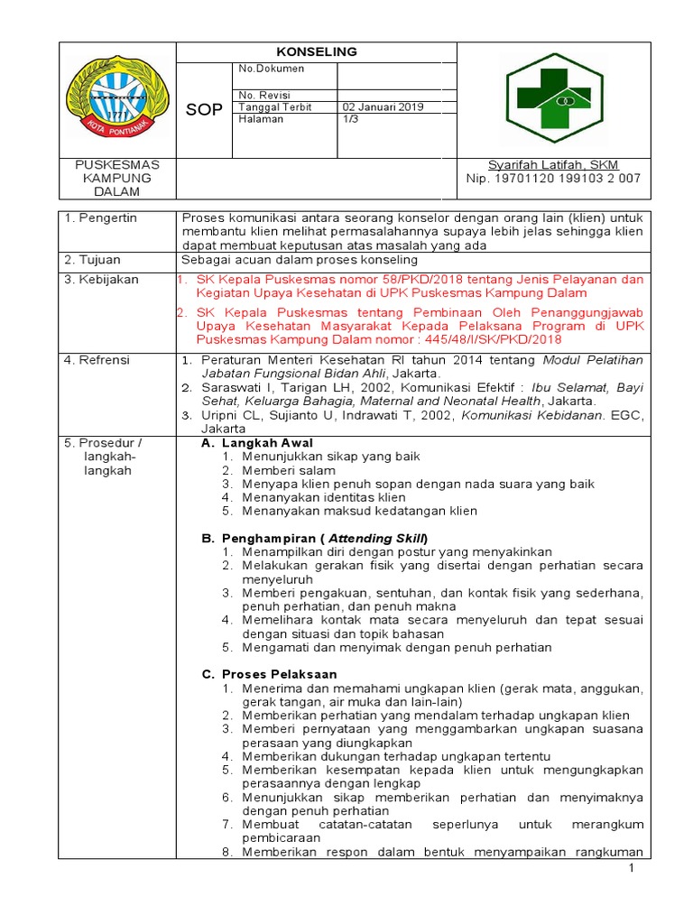 Sop Konseling | PDF