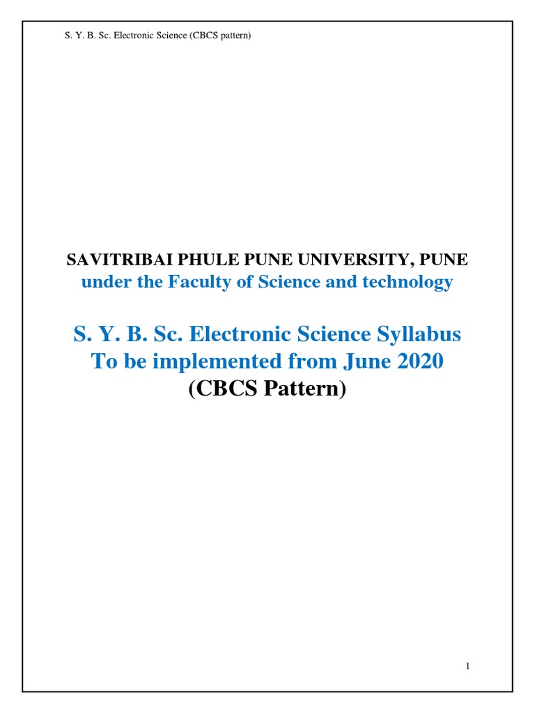 S.Y. B. Sc. (Electronic Science) - 17.062020 | PDF | Modulation | Amplifier