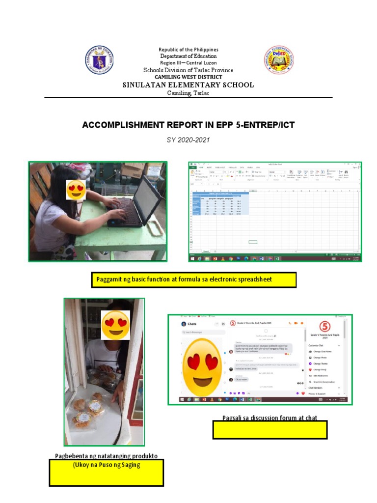 Accomplishment Report in Epp.2021 | PDF