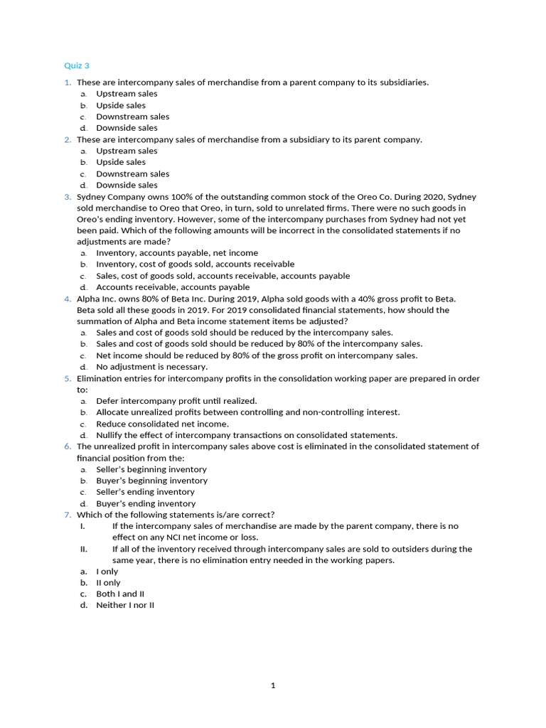 Quiz 3 ABC 25 ITEMS | PDF | Debits And Credits | Accounting