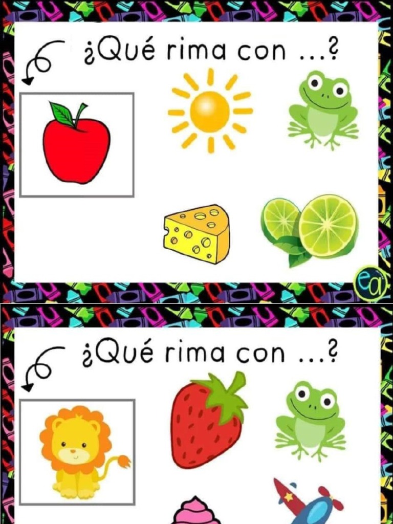 Tarjetas de Rimas para Preguntar | PDF