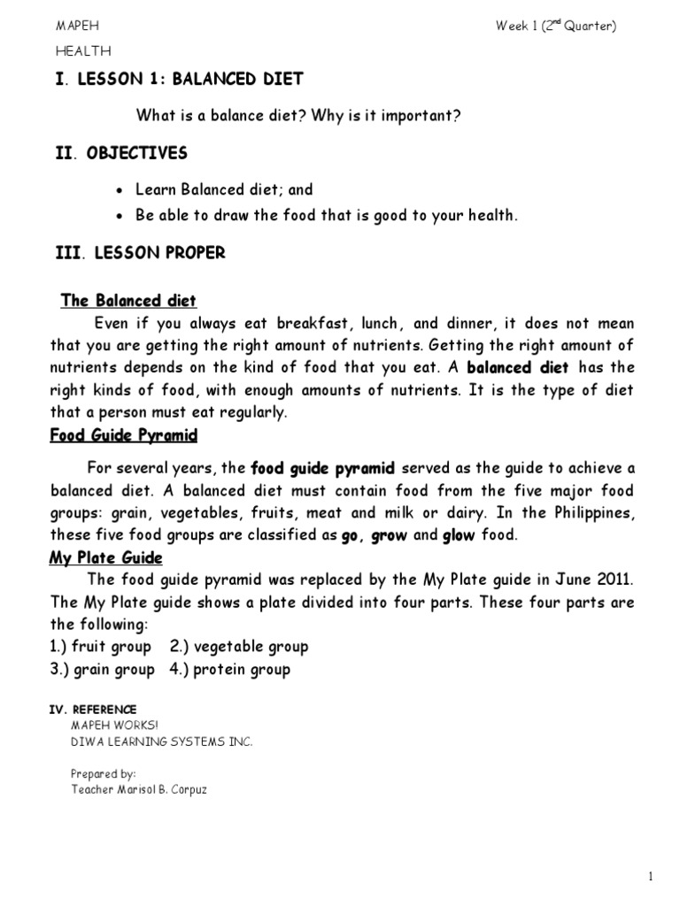 Learn About Balanced Diets and Musical Beats | PDF | Healthy Diet | Foods