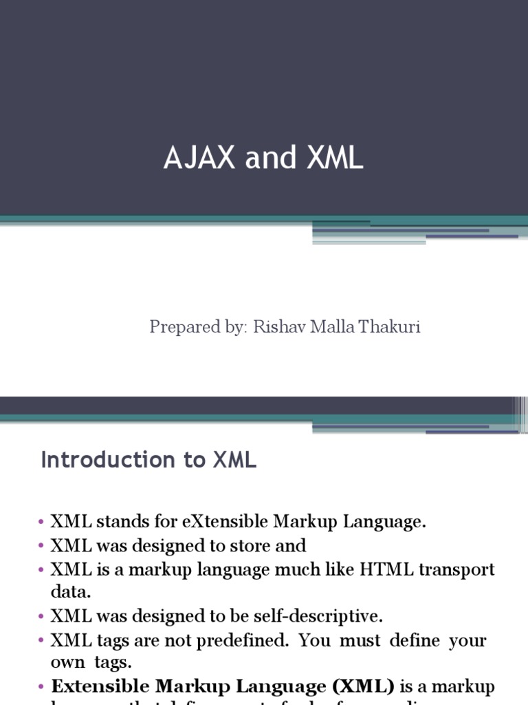 XML (BScCSIT 5th Semester) | Download Free PDF | Html Element | Xml