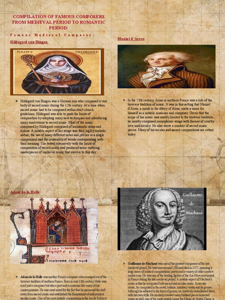 Compilation of Famous Composers From Medieval Period To Romantic Period ...