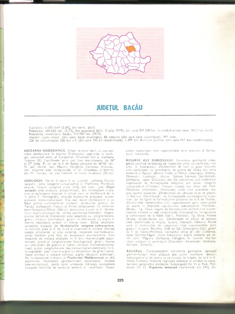 Geomorfologie Jud. Bacau | PDF