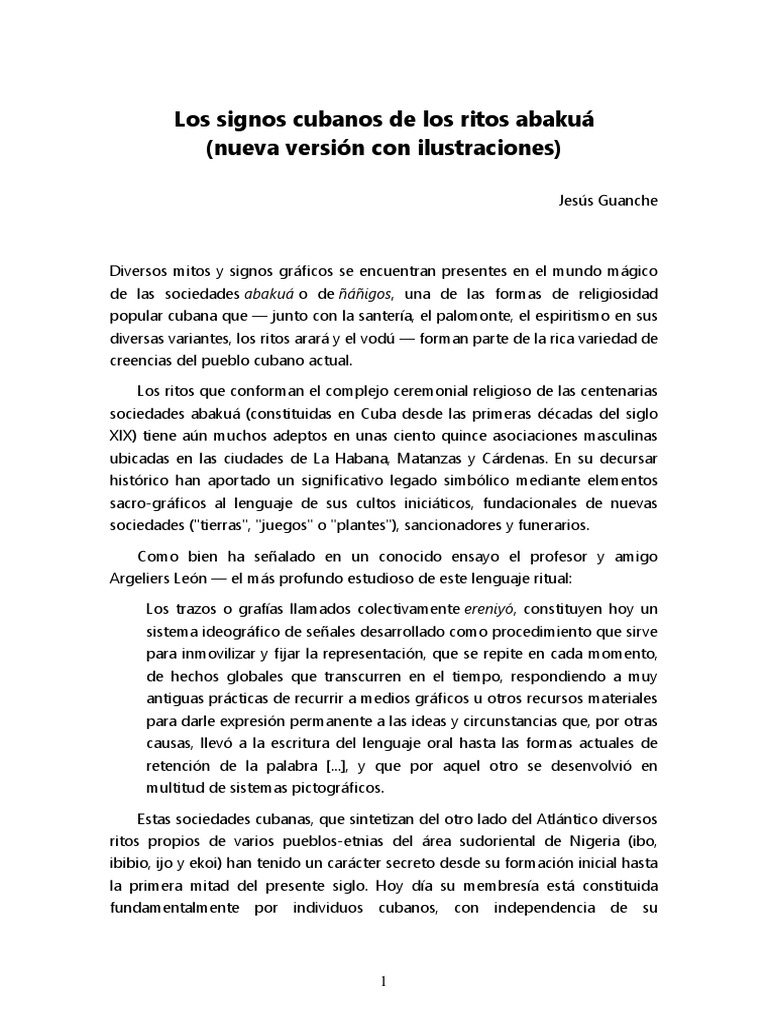 Signos Gráficos de Ritos Abakuá | PDF | Cuba