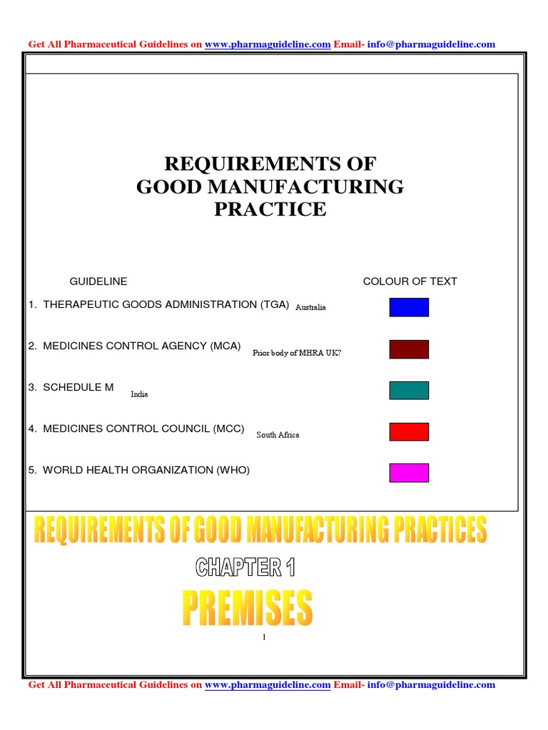 GMP Requirements Comparison Pharmaguideline | PDF | Duct (Flow ...