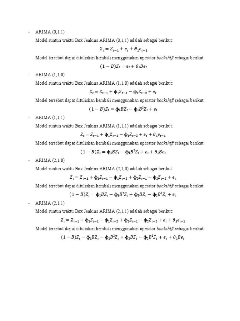 Model ARIMA | PDF