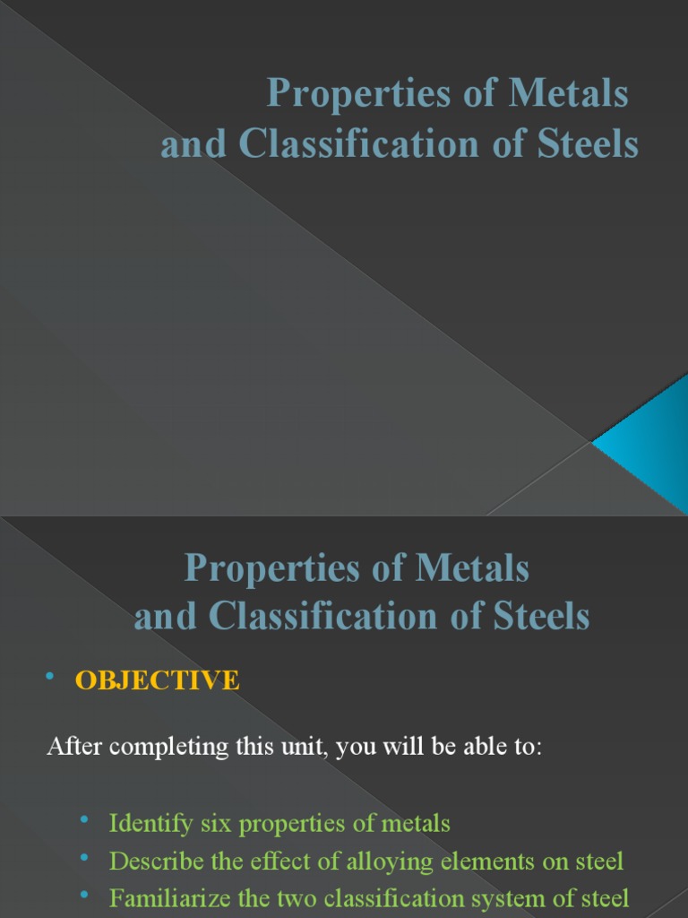 Properties of Metals | PDF | Steel | Metals