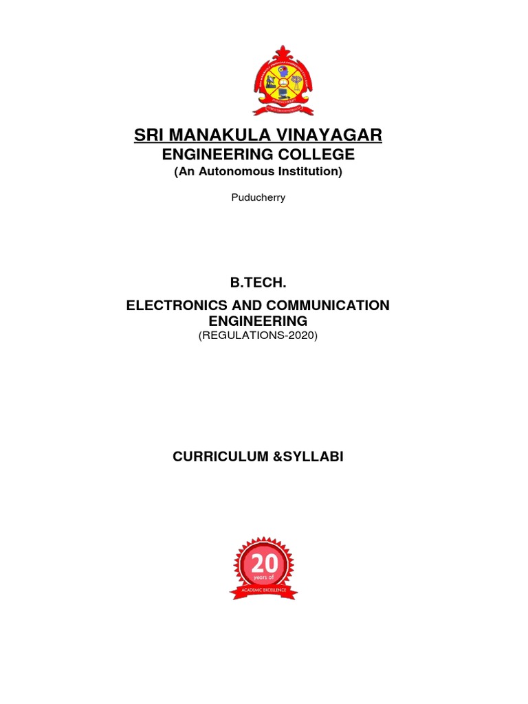 2 B.Tech ECE R20 | PDF | Engineering | Electrical Engineering