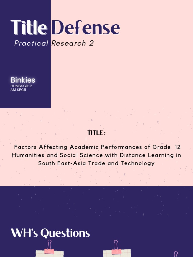 Quantitative Title Defense | PDF | Survey Methodology | Educational Technology