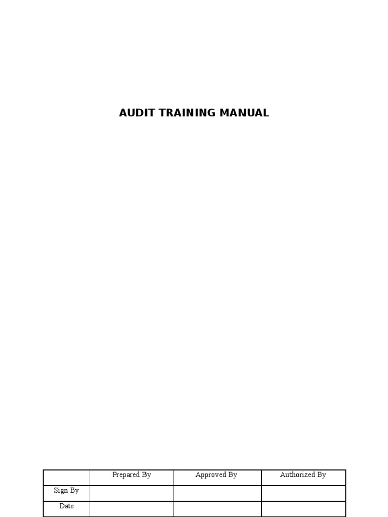 Audit Training Manual | PDF | Quality Assurance | Audit