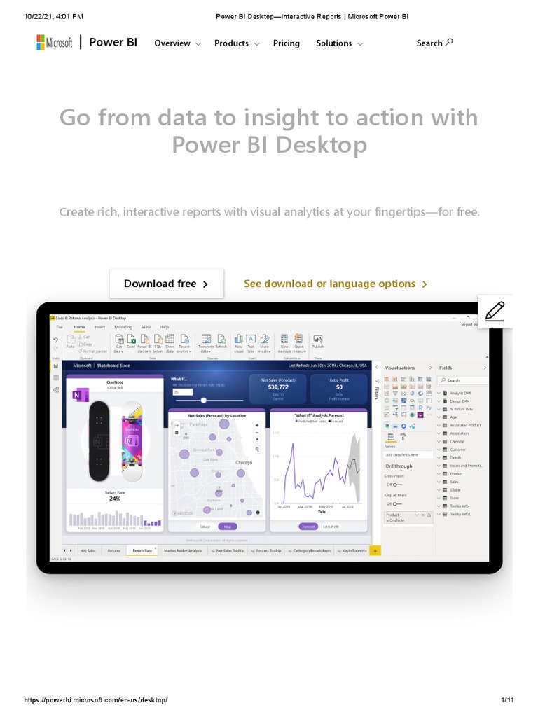 Power BI Desktop-Interactive Reports - Microsoft Power BI | Download ...